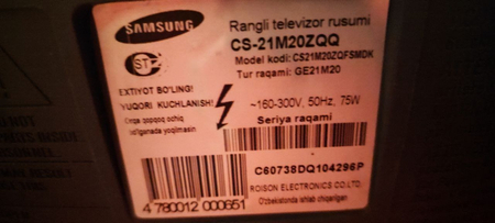 Телевизор Samsung CS 21M20ZQQ rangli televizor