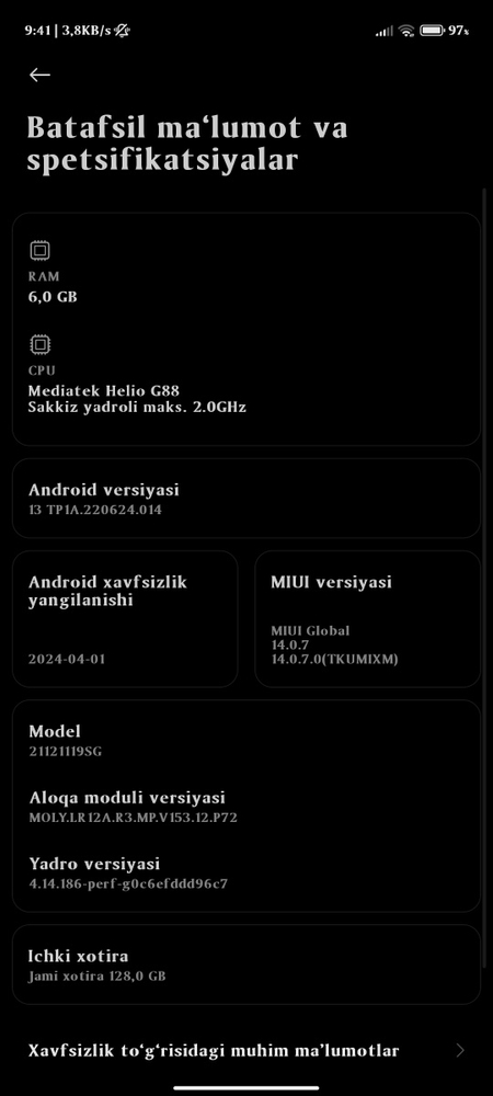 Redmi 10 2022 bonusga original naushniklari