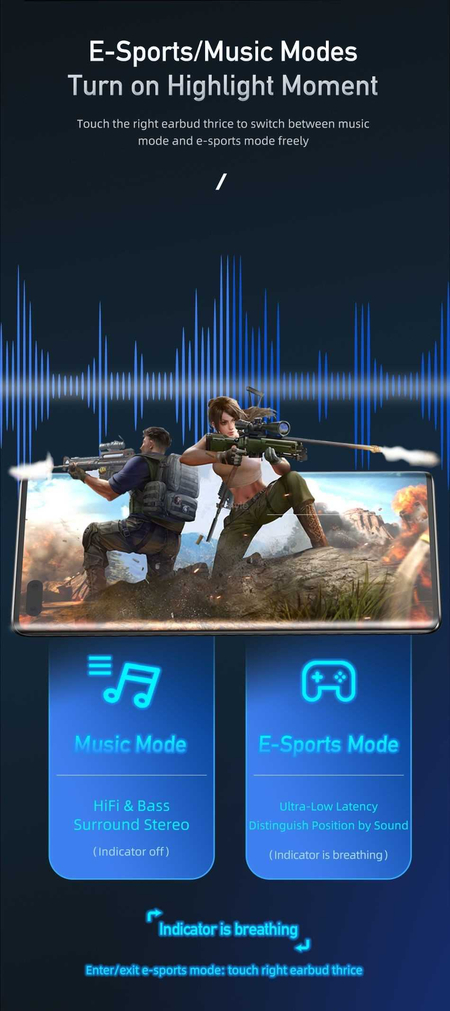 Бесплатная ДОСТАВКА! Awei T23 - Игровые, беспроводные наушники