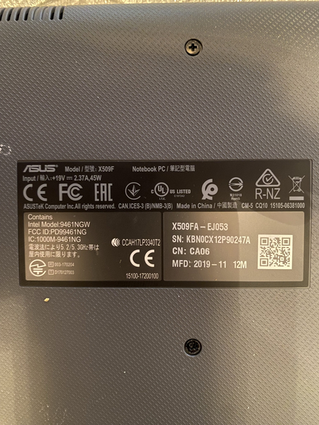 Asus X509FA 1Tb grey + 1Tb hard disk vneshniy