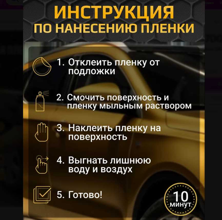 Комплект защиты под ручками 5шт, канты дверей 5шт. (PPF 220 микрон)