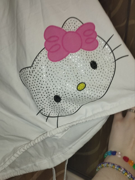 футболка/кроп топ с hello kitty