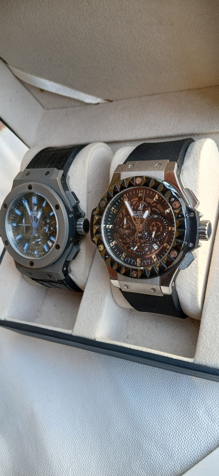 Часы hublot титаниум кварцевый хронограф