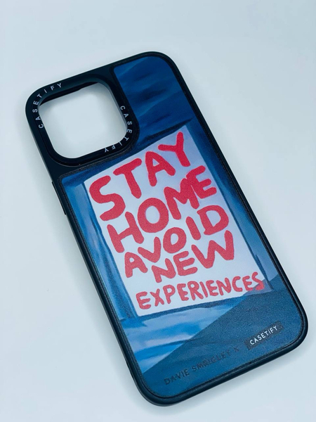 «Casetify» чехол синего цвета с  шрифтом , на iPhone