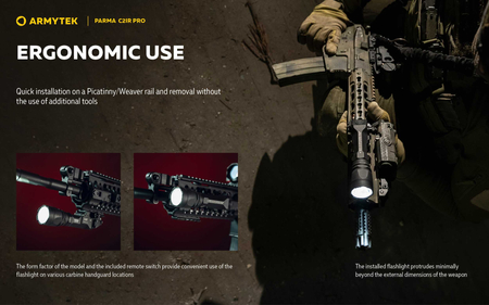 Тактический фонарь Armytek Parma C2IR Pro белым и инфракрасным светом