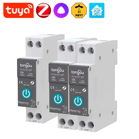 Автоматический выключатель для установки на дин рейку - ZigBee 10A