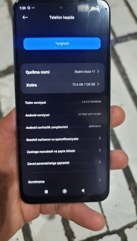 Redmi note 11.  128gb