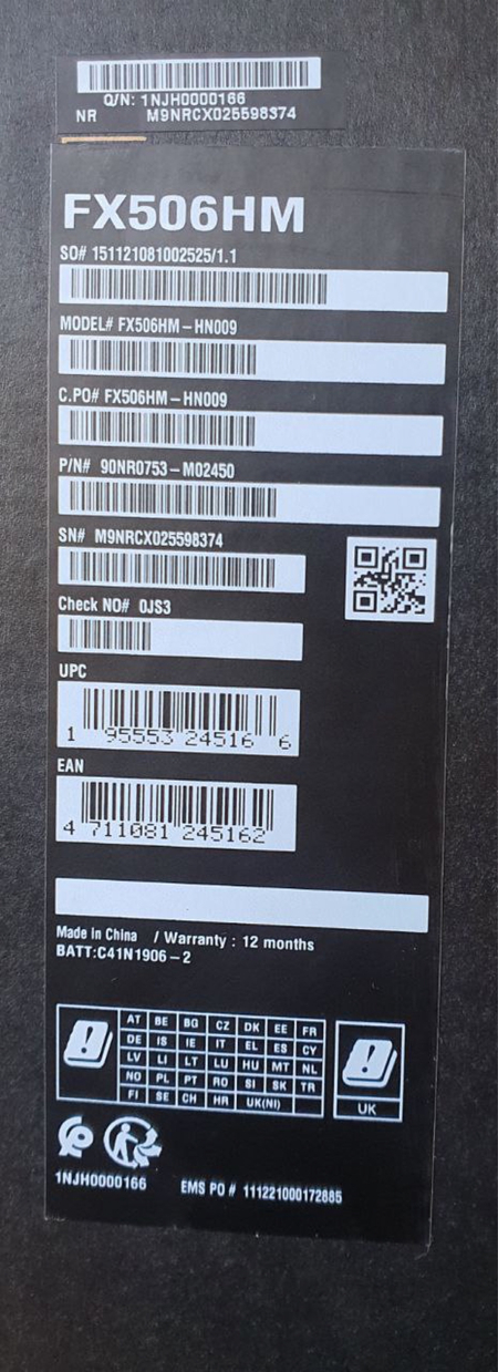 Asus TUF Gaming F15 i7-11800H