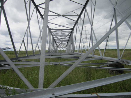 Стальные Анкерно угловые, промежуточные опоры ЛЭП до 500 кВт.