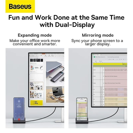 Baseus Hub Концентратор + Держатель 7 в 1.