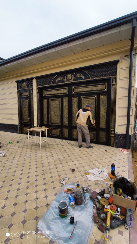 Darvoza boyash  дарвоза бойаш покраска ворота