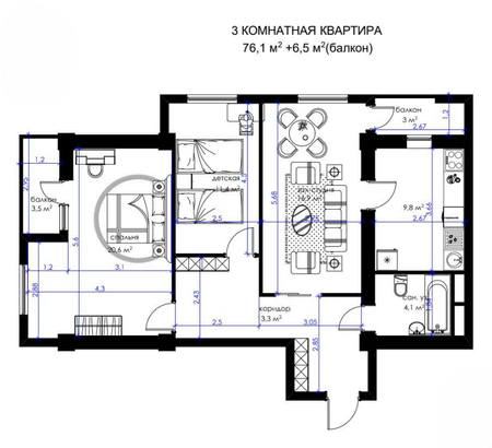 3хком новостройка на Яшнабадском районе в рассрочку(140988)