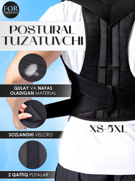 Umurtqa pog'onasini tekislash uchun ortopedik korset, unisex