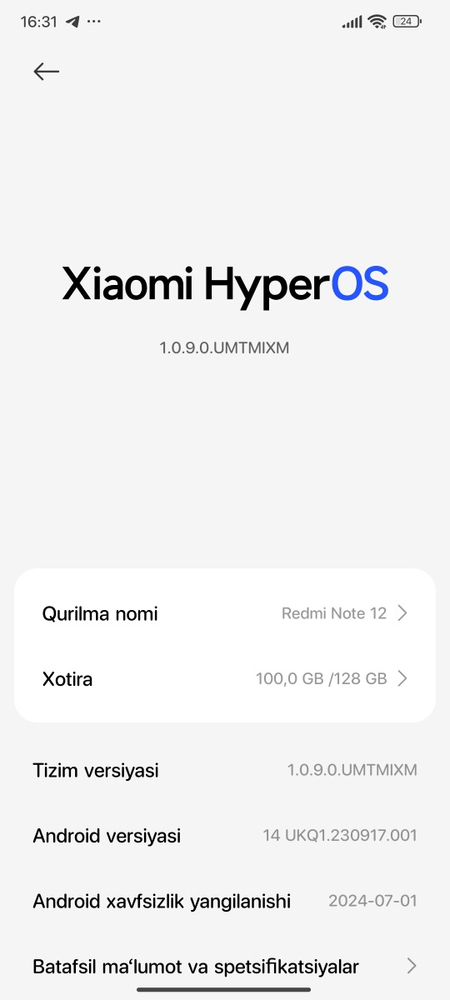 REDMI NOTE 12 8/128 GB
