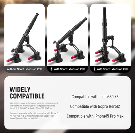 NEEWER Triple Suction Cup mount - Держатель Крепление для машины