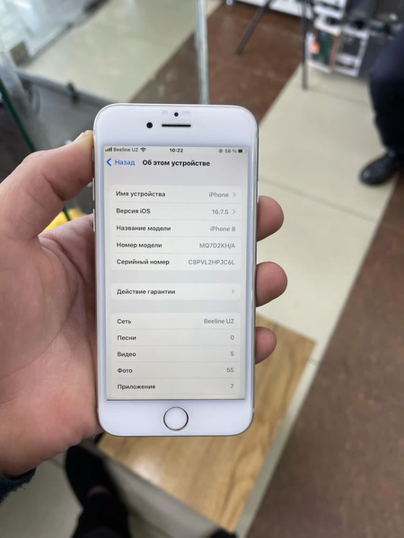 iphone 8 256 yomkst 100 xolati ideal kor dok yoq pass kopia beriladi