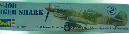 Model Aircraft Kit - World War 2 P40B TIGER SHARK by REVELL 1:48 scale