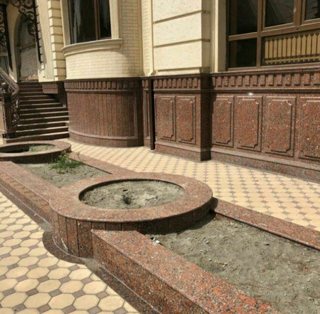 Granit Travetin Mramor Korka Fasat Sokl ishlarini qilamiz