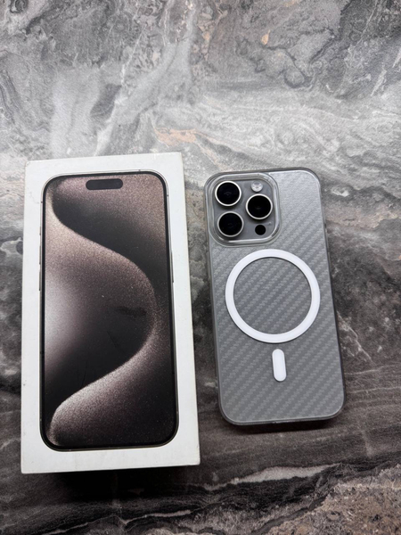 Iphone 15 pro dual sim 128gb natural yomks 96%