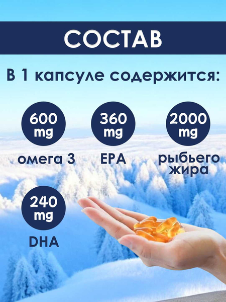 Shiffa Home Omega-3 1000 mg, 200 мягкие капсулы