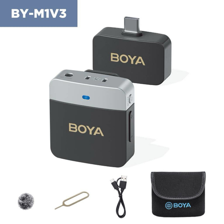BOYA BY-M1V3 качественный беспроводной микрофон для Type C