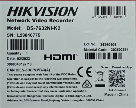 Hikvision camera nvr