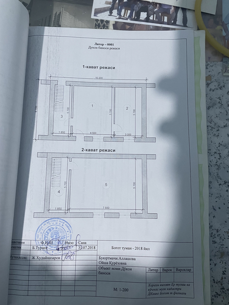 Bog’ot tumani Sentrda noturar 2 qavatli bino