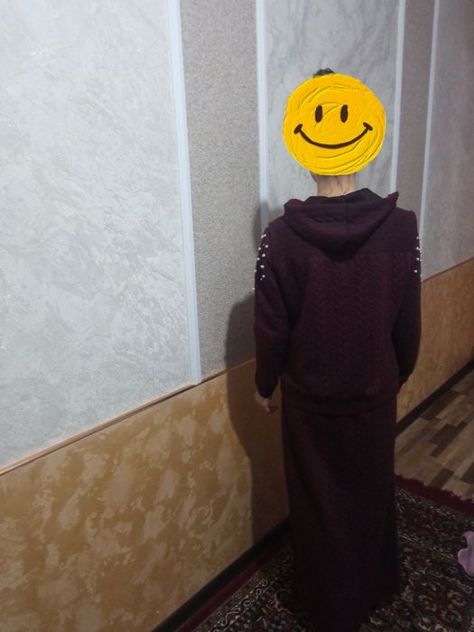 Плать тёплая с накидкай