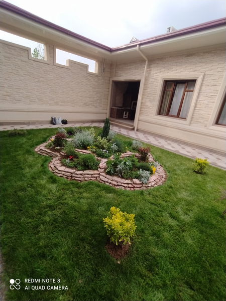 Gazon landshaft (restavratsiya) archa kesish shamshod gul ekish