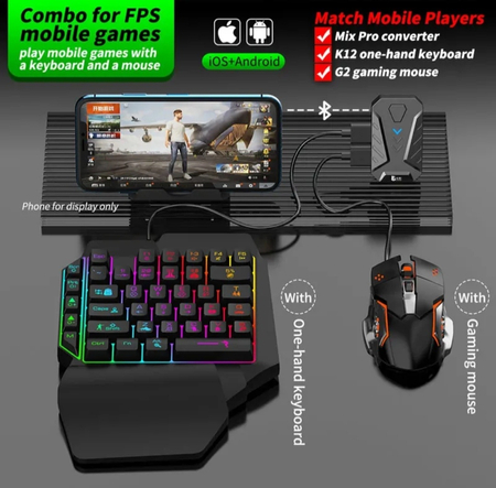4 в 1 Мобильная игровая клавиатура мышь combo Pack