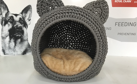Вязанный домик для кота, кошки, котодом