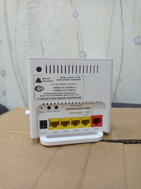 Yangi Wi fi rourtor Uztelecom ishlatilmagan.