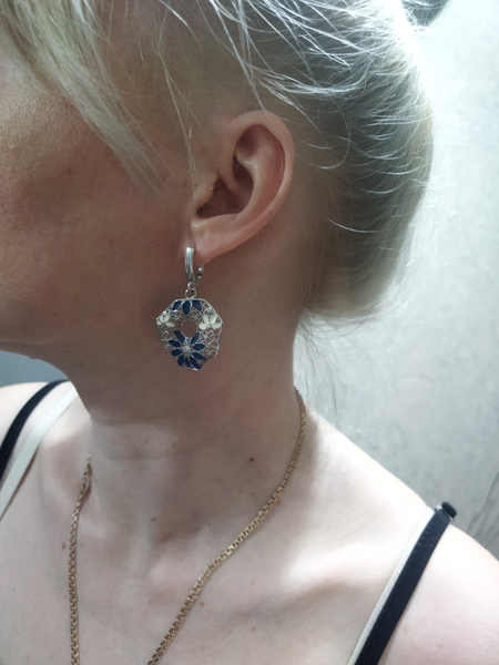 Сережки серебро 925