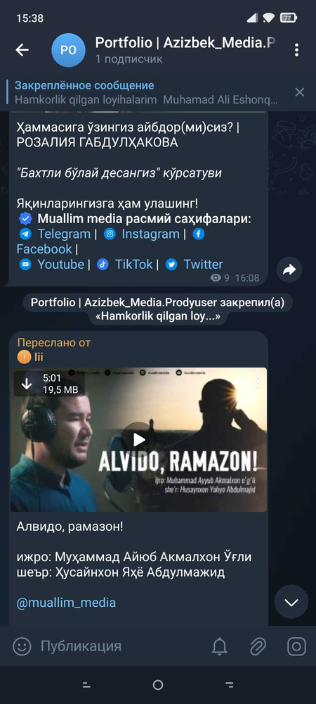 Video syomka va montaj xizmatlari.