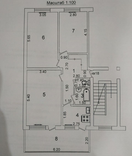 Юнусабад 6, 3/4/4. Балкон 2*6. Кирпич.