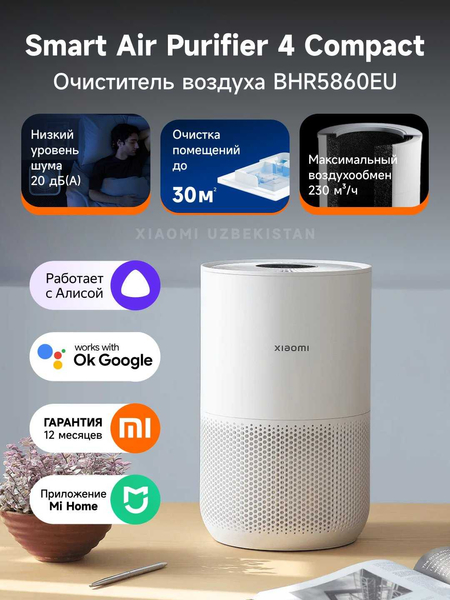ПРОДАМ Xiaomi Smart Air Purifier 4 Compact (Очиститель воздуха).