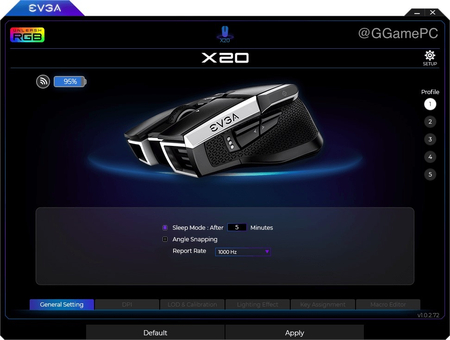 EVGA X20 Wireless Игровая беспроводная мышь