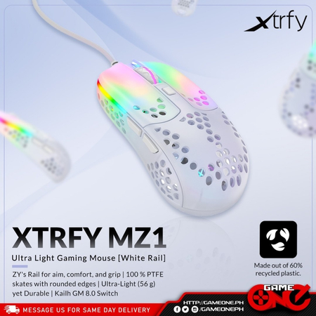 СКИДКА!  XTRFY MZ1 Superlight Проводная мышка/мышь (вес 56 грамм)
