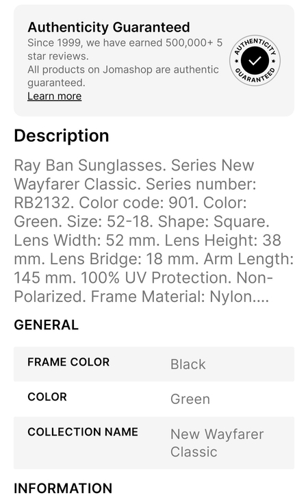 Ray ban sunglasses New wayfarer RB2132
