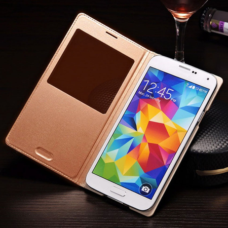 Кожаный чехол-книжка для Samsung Galaxy S5