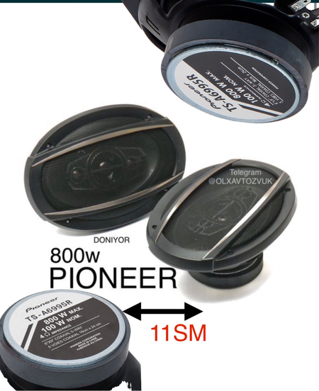 Pioneer kalonka 2ta 800w katta 11sm magnitli yang karo’pka bez usilitl