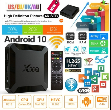 Тв приставка X96Q 2/16 Android 10