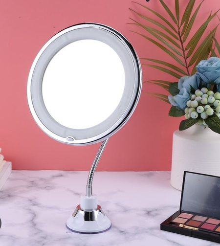 Зеркало для макияжа с 10 кратным увеличением Ultra Flexible mirror