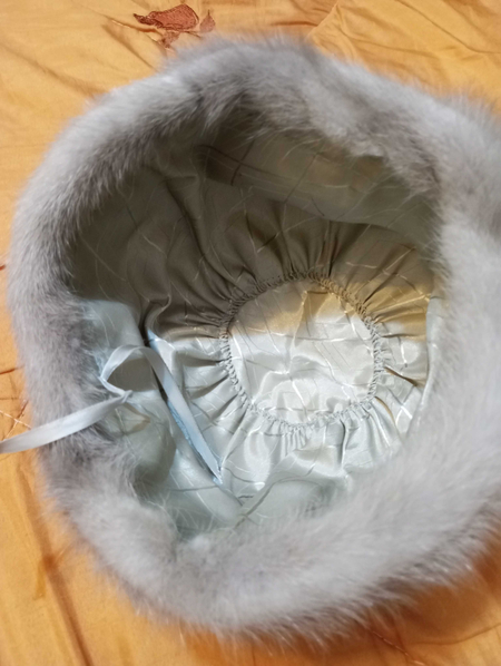 Шапка меховая норковая серая