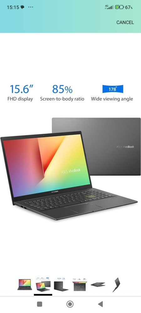 Ультрабук Asus S513 i5-1135u/8Gb/256Gb SSD/Iris Graphics/15.6