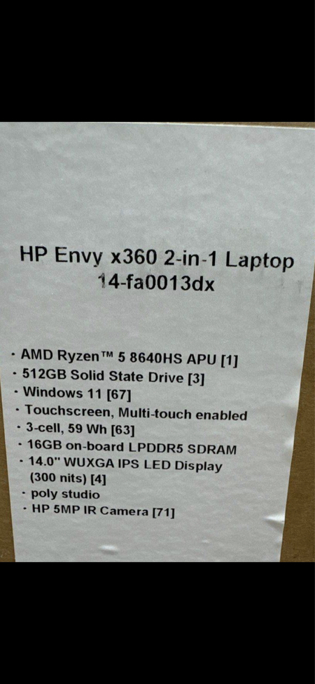 Hp envy Ultra7 16/1тб экран 16 WUXGA сенсор новые запечатанные