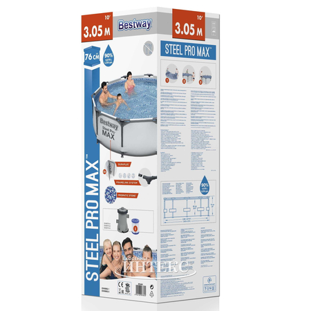 Каркасный бассейн 56408 Bestway 305*76 см, Бесплатная Доставка