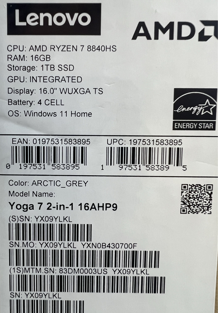 Продаю улитрабук Lenovo Yoga 7 16.0
