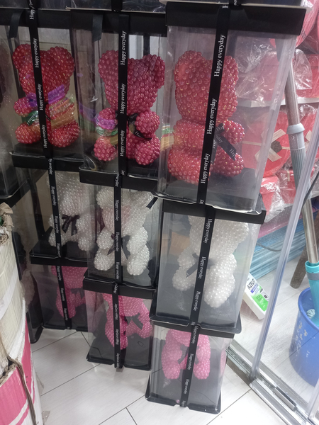 Мишка из роз 10%скидка