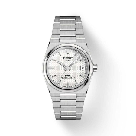 Новые Оригинальные Швейцарские Часы Tissot PRX Powermatic 35mm Жемчуг